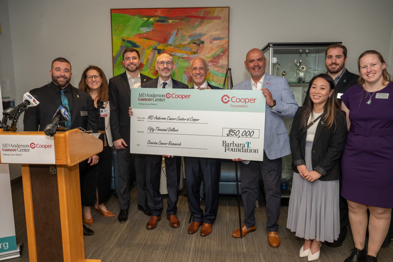 Cooper Foundation Receives $50K Donation for Ovarian Cancer Research ...